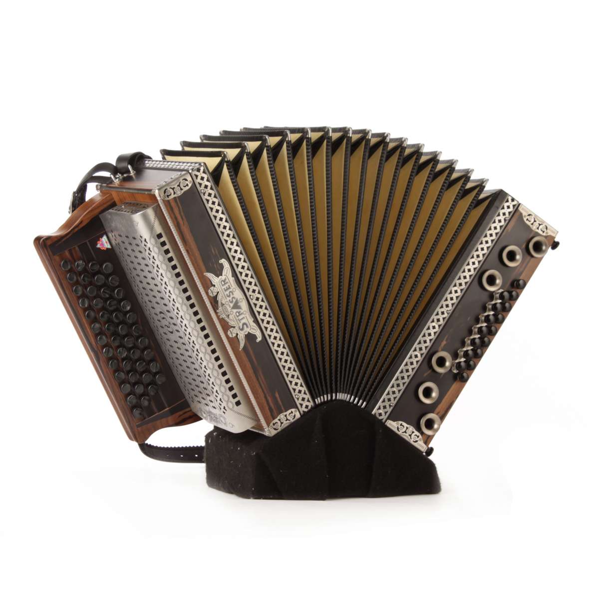 Strasser Harmonika Hoamat 4/III B Es As Des Edelnuss - X & H entkoppelt ...